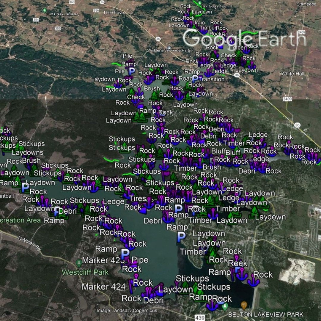 Lake Belton - Fishing Spots | Simplistic Fishing