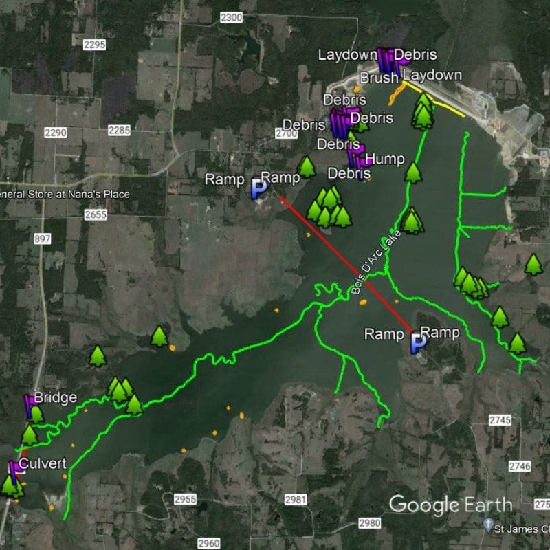 Bois D Arc Lake - Fishing Spots | Simplistic Fishing
